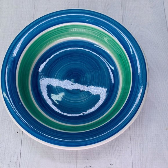 Natural Trends | Dining | Natural Trends Green Blue Bands Swril Patten ...